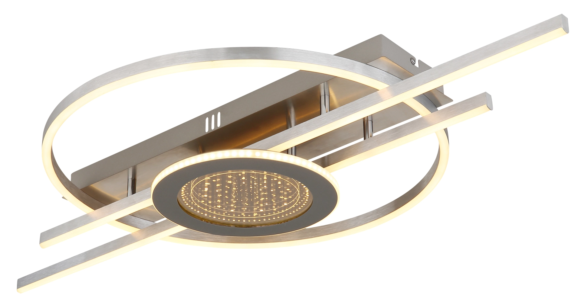 DONTE Deckenleuchte - Metall silberfarben matt - Aluminium silberfarben ...